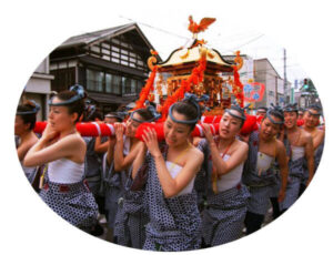 Mikoshi (Portable Shrine) is that deities live inside during festivals